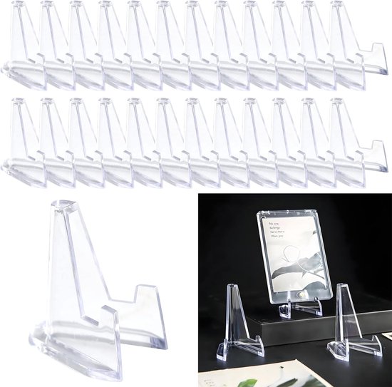 25 Packs Display Stand Mini Clear Acrylic Display Stand Easel - Card ...