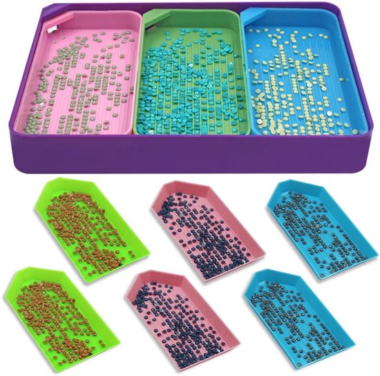 Diamond Art Trays - 10 stuks - Kralen sorteerbakken - Kunstaccessoires ...