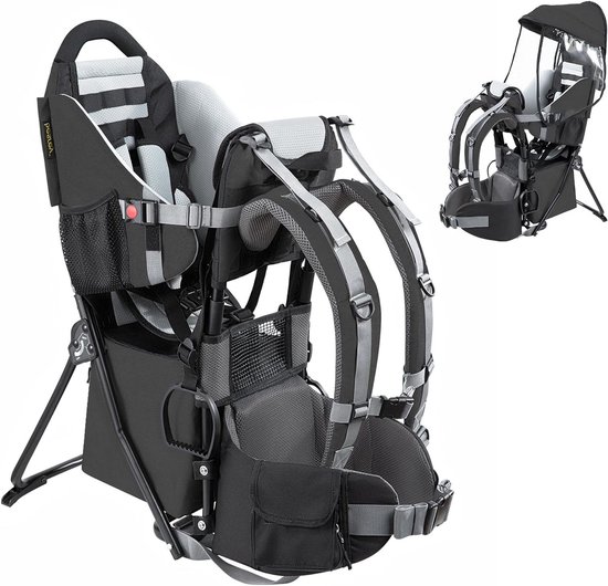 Kinderdrager met opbergtas - Draagbare kinderstoel voor op reis ...