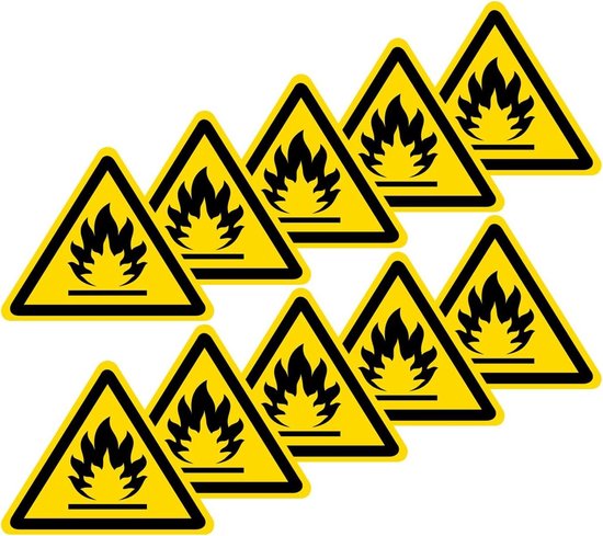**Waarschuwing Brandbaar Gas Veiligheidsbord - Set van 10 stickers ...