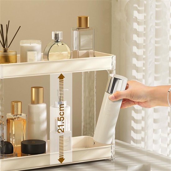 Huidverzorging en Make-up Opbergrek voor Badkamer - Grote Capaciteit ...