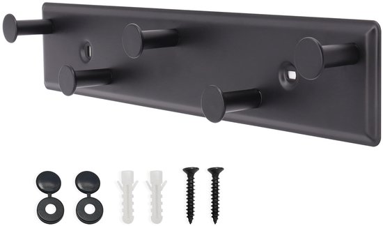 SYPEN kapstokhaak met 5 haken, kapstokhaak wand, kapstok metaal ...