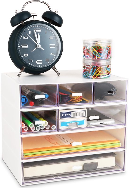 Bureau-lade-organizer - stapelbare bureau-organizer met 7 laden ...