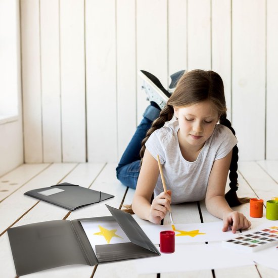 DoocliB A4-mapset van 3, kunststof hoekmap met elastische band - stevige en duurzame... | bol