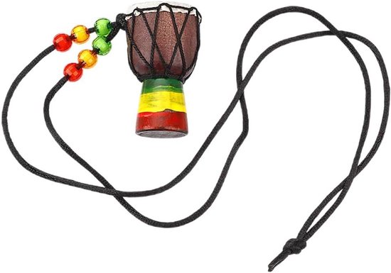 Allecto plus - Handgemaakte Djembe Drummer Ketting van Hout - Mini ...
