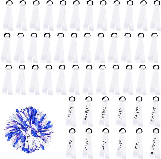 48 Pieces Cheerleading Pom Poms Name Tags, Pom Pom Name Tags Cheer ...