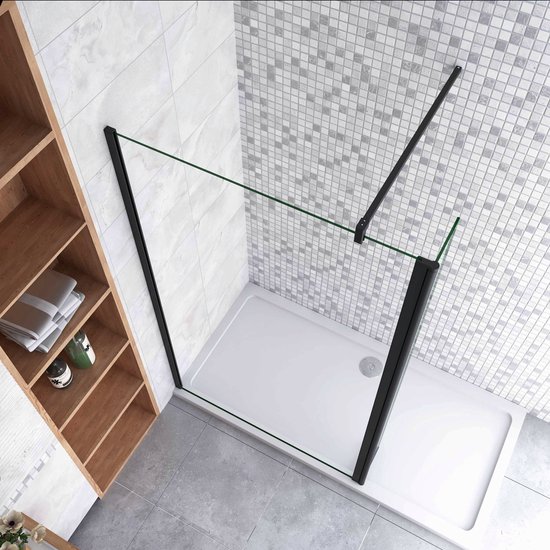 Inloopdouche-douchewand-walk in 10mm NANO EasyClean veiligheidsglas ...
