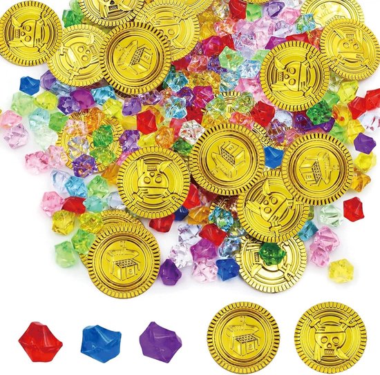 Inovra Plus - Piratenschat Goudmunten Set 150 stuks - 50 Piraten ...