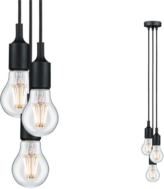 Suspension Neordic Ketil E27 Max. 3X20W Noir | bol