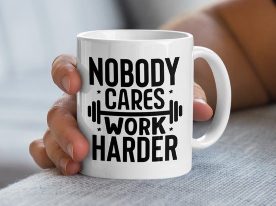 Motivatie Mug, Niemand Geeft Om Je, Werk Harder Mok, Fitness Mok, Gym Mok, Workout Cadeau | bol