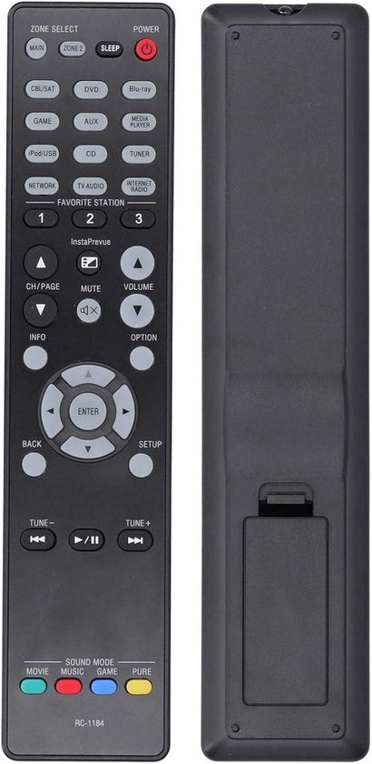 Allecto Plus - Afstandsbediening voor TV met zoekwoorden: Denon, RC 1184, RC 1183, AVR... | bol