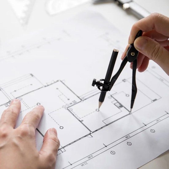 Grote houten passer voor technisch tekenen - Geometrische passer voor ...