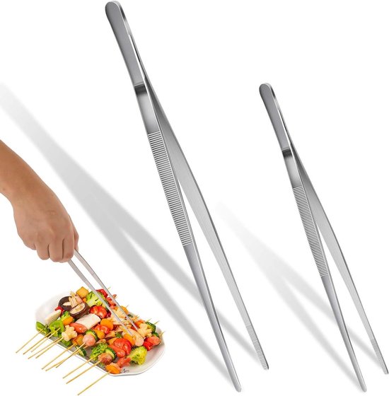 ByShane - Keukengereedschap: Pincet Set van 2 Stuks van Roestvrij Staal ...