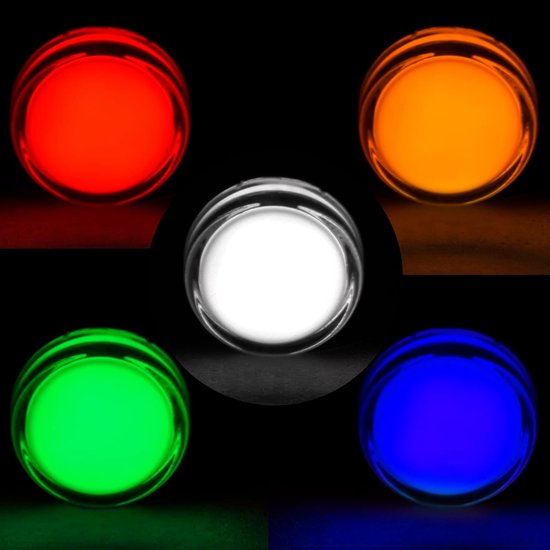 Heschen LED Indicator Lamp 22mm 24V Rood Groen Geel Blauw Wit 5 Stuks | bol