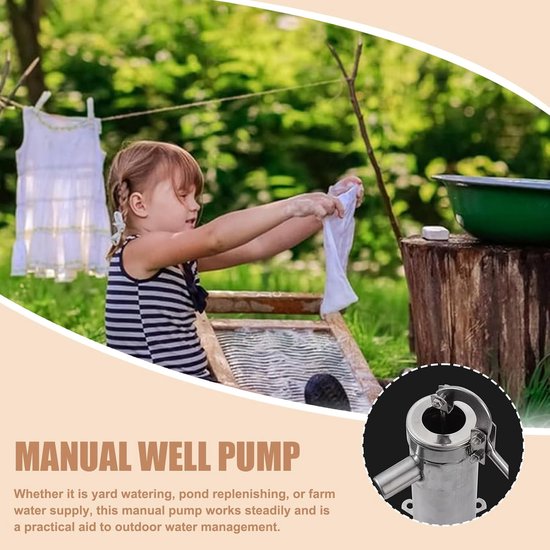 RFWR® Handmatige tuinpomp met lange handgreep - Efficiënte waterpomp ...