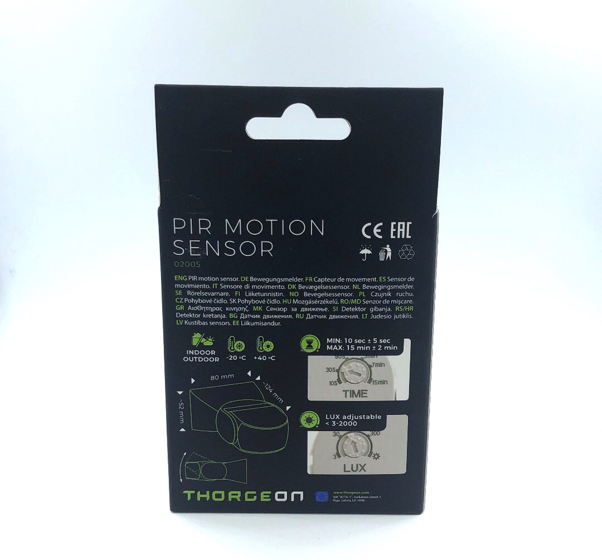 Thorgeon - PIR Motion Sensor - 300W - 220-240V - IP65 | bol.com