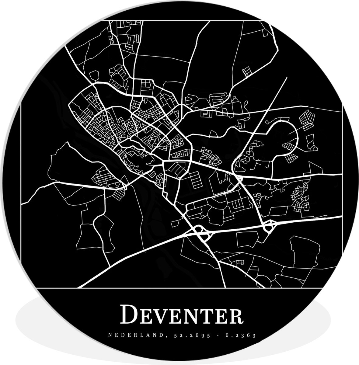 Wall Circle - Wall Circle Inside - City Map - Deventer - Map - Floor ...