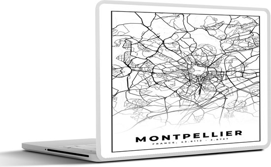 Laptop sticker - 17.3 inch - Stadskaart - Montpellier - Plattegrond ...