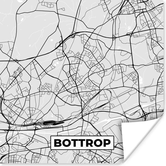 Poster Bottrop - Kaart - Stadskaart - Duitsland - Plattegrond - 50x50 ...