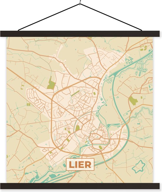 Posterhanger incl. Poster - Schoolplaat - Stadskaart - Kaart - Lier ...