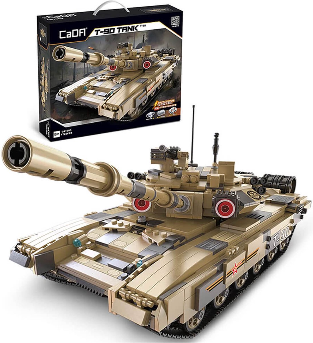 Cada Bricks technisch bouwpakket - T90 Tank - Bouwset voor kinderen en volwassenen -... | bol.com