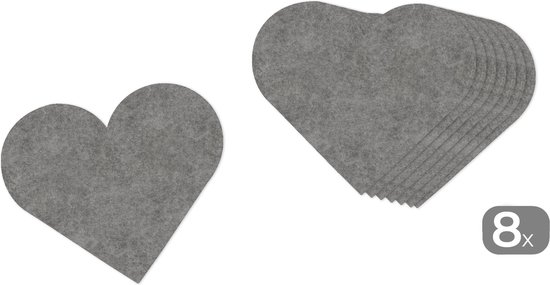 Onderzetters hartje - Onderzetters voor glazen - Beton - Textuur ...