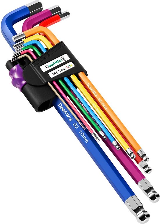 Inbussleutelset, 9-delig inbussletelset - inbus sleutel - mini ...