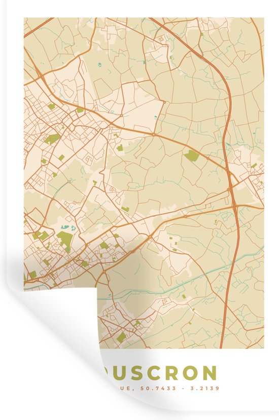 Stickers muraux - Plan d'étage - Carte - Mouscron - Plan de ville ...