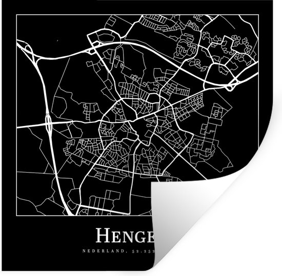 Muurstickers - Sticker Folie - Hengelo - Stadskaart - Kaart ...