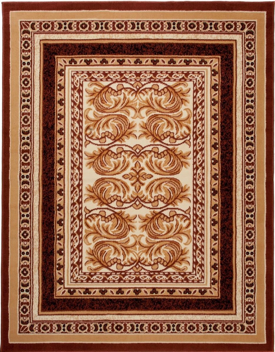 Tapiso Atlas PP Vloerkleed Bruin Oriental Woonkamer Tapijt Maat ...