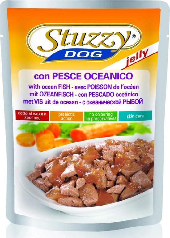 24x Stuzzy Hondenvoer Oceaanvis in Gelei 100 gr | bol