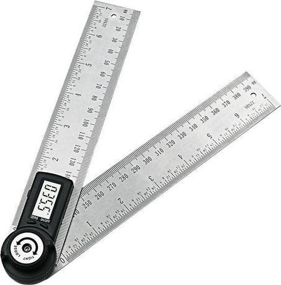 Hoekmeter Gradenmeter 360 graden met 20cm lineaal Digital Protractor ...