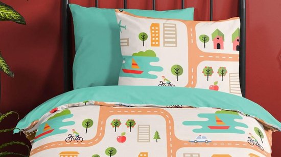 Good Morning Roadmap - Dekbedovertrek - Eenpersoons - 140x200/220 cm ...