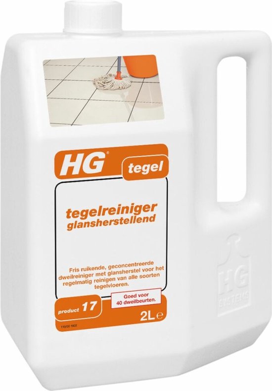 HG tegel reiniger glans - 2L - goed voor 20 dweilbeurten | bol.com