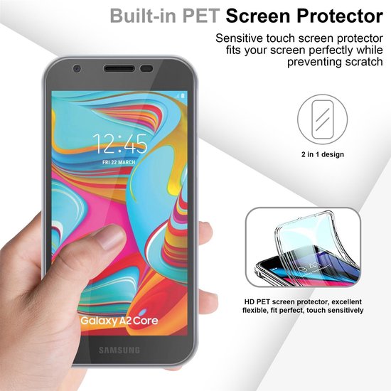 Cadorabo Hoesje geschikt voor Samsung Galaxy A02 CORE in TRANSPARANT ...