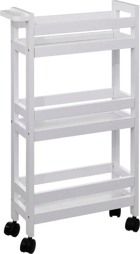 5Five badkamer rek extra small op wielen - Staand rek met 3 etages voor ...