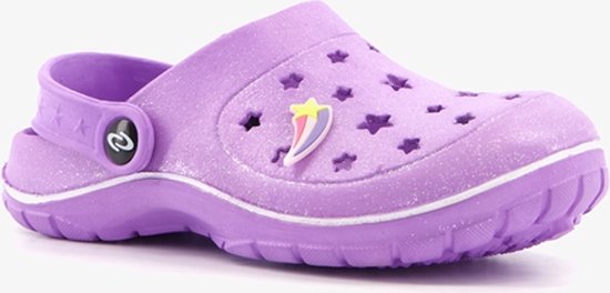 Paarse kinder klompen met glitters - Maat 25 - Clogs | bol.com