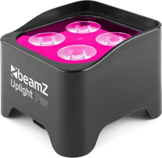 Uplighter - Set van 4 BeamZ BBP90 Uplights met 4 x 4W LED's en ingebouwde accu - Incl.... | bol.com