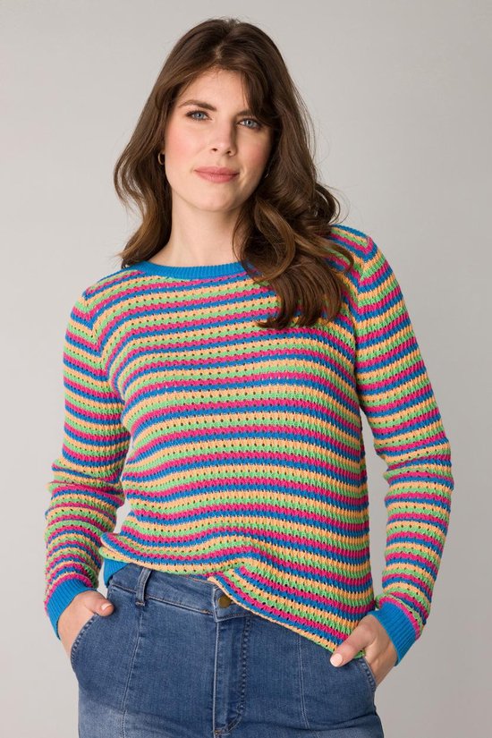 Ivy Beau Trui Trui 4000834 Azure Blue Multi Dames Maat - W40 | bol.com