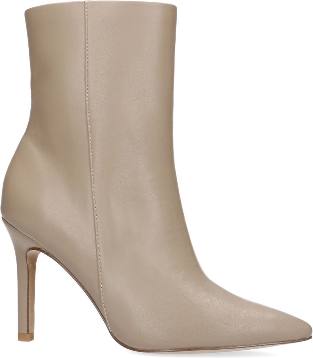 Sacha - Dames - Beige enkellaarsjes met naaldhak - Maat 39 | bol.com