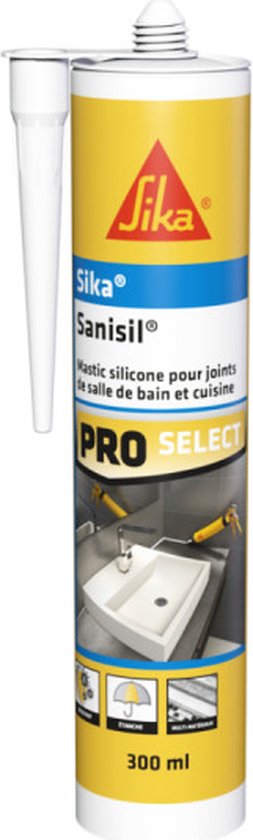 Schimmelwerende siliconenkit SIKA Sanisil - Wit - 300ml | bol