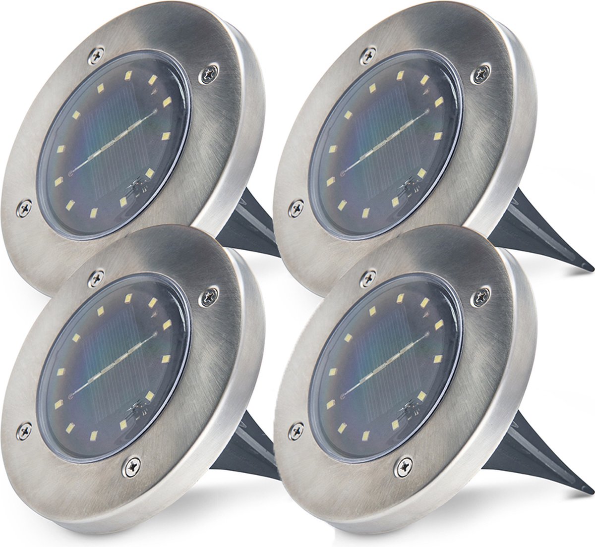 Solar grondspot | Zon energie | 4 stuks | 1W | 6000K | bol.com