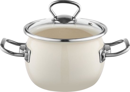 Emalia Berry 16 cm 1,5 L rétro émaillée exclusive marmite avec ...