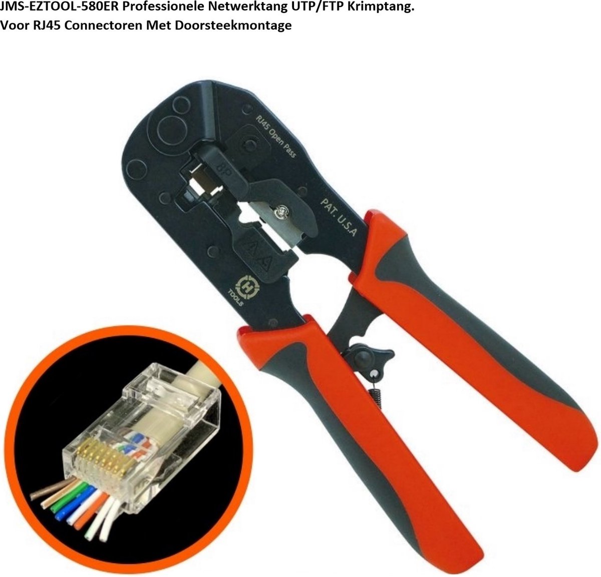 JMS-EZTOOL-580ER Professionele Netwerktang UTP/FTP Krimptang Met Ratel ...