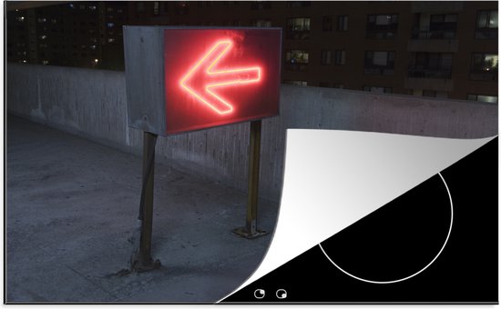 KitchenYeah® Inductie beschermer 81.6x52.7 cm - Neon pijl van ...