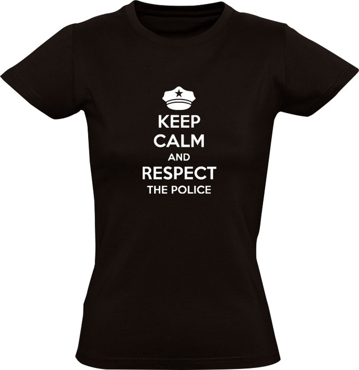 Keep Calm and Respect the Police Dames T-shirt | politie | agent ...