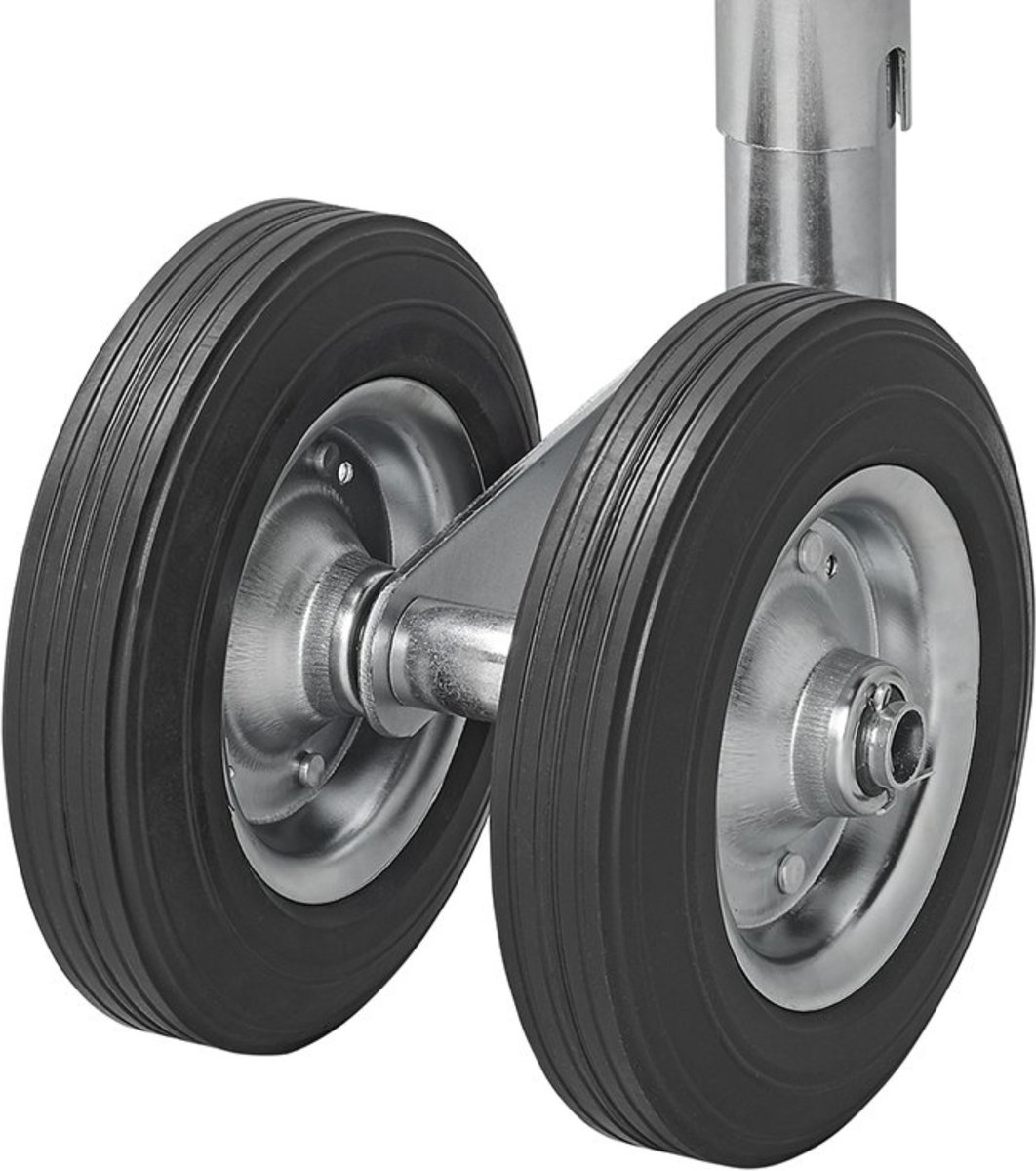 Roue Jockey Pro Plus Ø 48 mm pour Remorque - Double Roue - Jante Métal ...