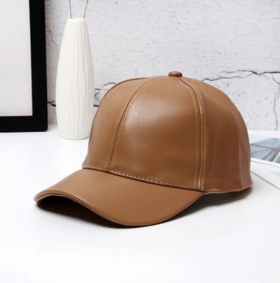 Dames Pet - Leer - Bruin - Dames Cap / Fashion Cap | bol.com