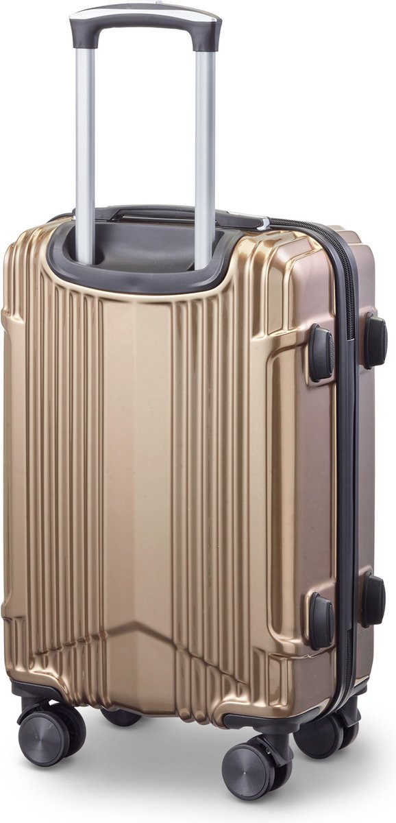 Tesla PC - Handbagage koffer - 55x35x20 cm - 4 Wielen - Goud | bol.com