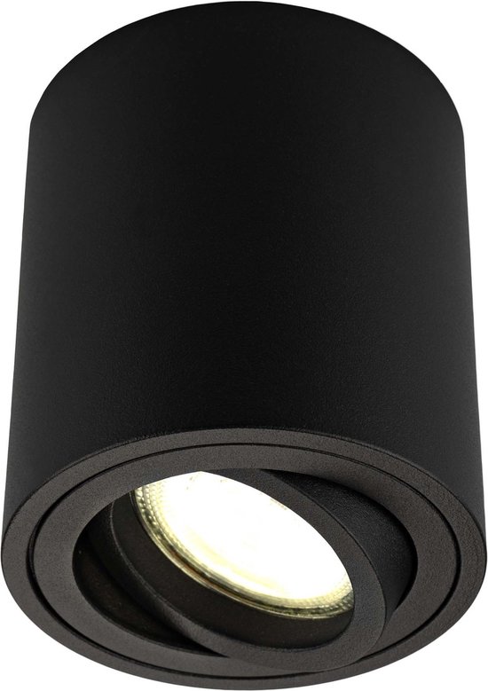 Ledvion - LED Opbouwspots - Dimbaar - 5W - 4000K - Zwart | bol